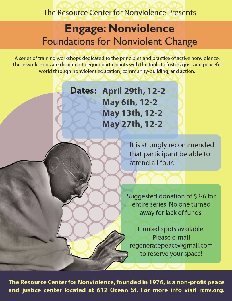 Engage: Nonviolence Workshop Series | Resource Center for Nonviolence
